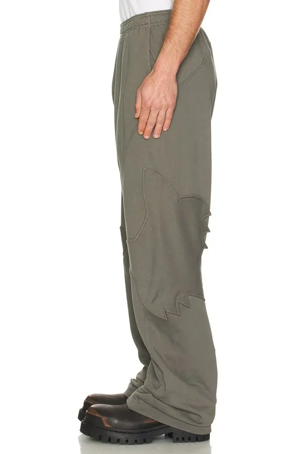 Kiko Kostadinov X Fox Racing Fleece Pants In Grey In Dark Stone